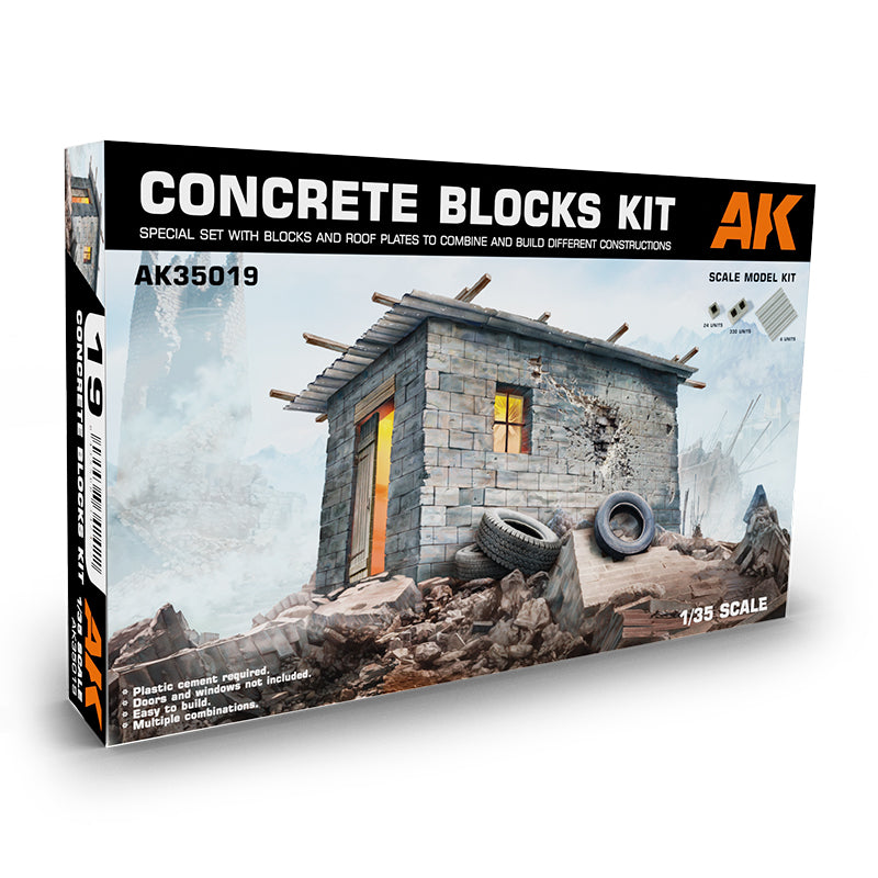 AK INTERACTIVE 1/35 CONCRETE BLOCKS KIT – Quantum Boardgames