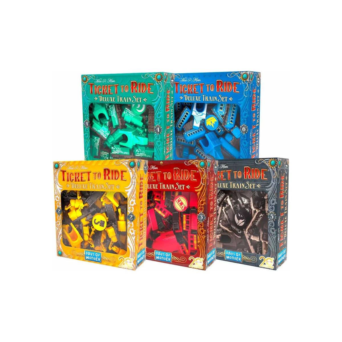 TICKET TO RIDE 20TH ANNIVERSARY DELUXE TRAINS 5 SETS PACK – Quantum ...